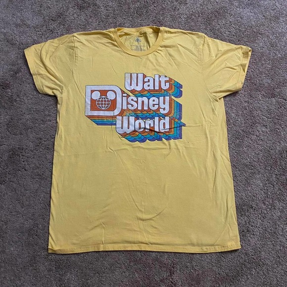 Disney | Tops | Yellow Walt Disney World Retro | Poshmark